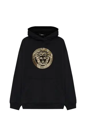 Versace Medusa Cotton Hoodie - Black