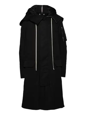 Rick Owens Hooded Padded Coat - Black