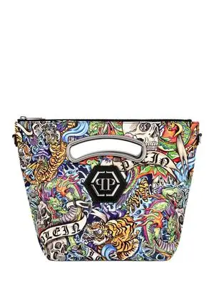 Philipp Plein Tattoo-print Tote Bag - Black