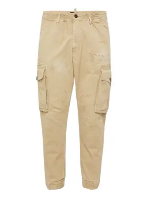 Dsquared2 Cyprus Ripped Cargo Trousers - Neutrals