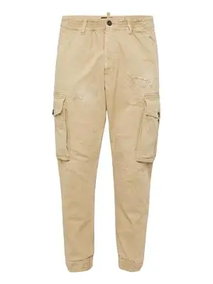 Dsquared2 Cyprus Ripped Cargo Trousers - Neutrals