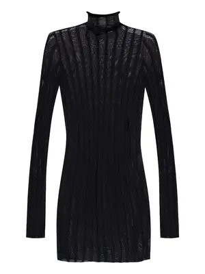 Attico Semi-sheer Dress - Black