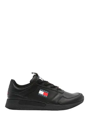 Tommy Hilfiger Embossed-logo Sneakers - Black