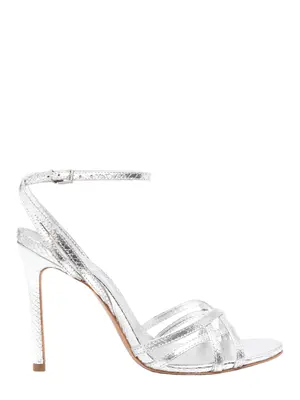 SCHUTZ 110mm Snakeskin-Effect Leather Sandals