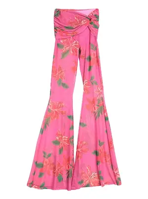Pinko Floral Print Flared Pants - Pink
