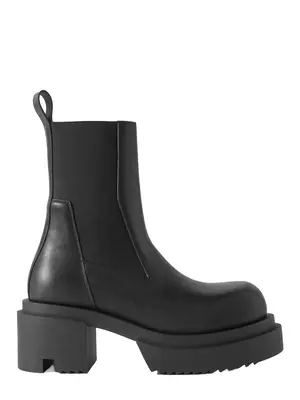 Rick Owens Beatle Bogun Leather Chelsea Boots - Black