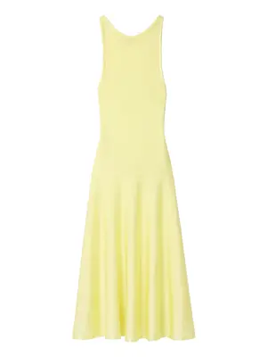 Khaite Hencil Knitted Midi Dress - Yellow