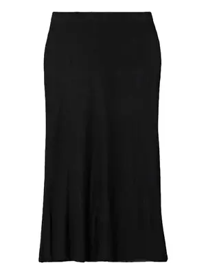 Khaite Leema Ribbed-jersey Midi Skirt - Black