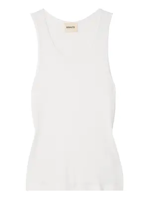 KHAITE KHAITE Johnnie Ribbed-knit Tank