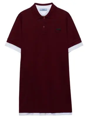Prada Piqué And Jersey Dress - Red
