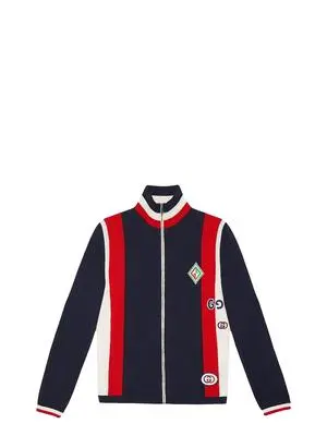 GUCCI Gucci Striped Wool Sweater With Appliqué