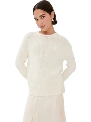 LA LIGNE Solid Marina Sweater - Ivory