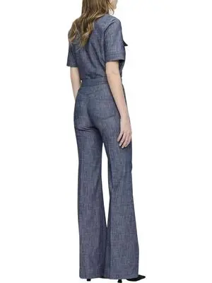 CALLAS MILANO Vesper Stretch Denim Shirt - Navy