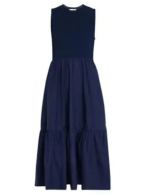 Tanya Taylor Josephina Sleeveless Midi Dress - Maritime Blue