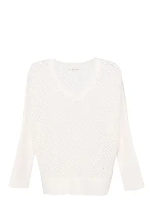Fedeli Locri Open-knit Jumper - White