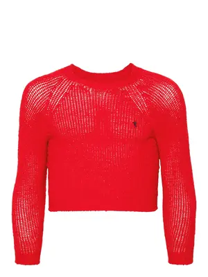 DOUBLET Doublet Chunk-knit Cropped Jumper