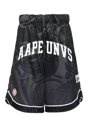 AAPE BY *A BATHING APE® Logo-print Track Shorts - Black