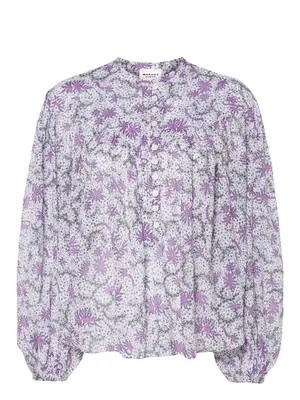 MARANT ETOILE Salika Abstract-print Blouse - White