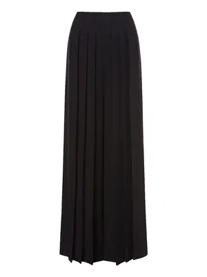 Alberta Ferretti Pleated Wide-leg Trousers - Black