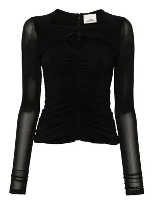 Isabel Marant Vandalia Ruched Blouse - Black