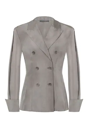 Alberta Ferretti Double-breasted Blazer - Grey