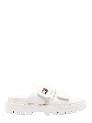 Tommy Hilfiger Logo-plaque Padded Sandals - White