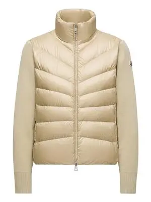 Moncler Padded Wool Cardigan - Beige