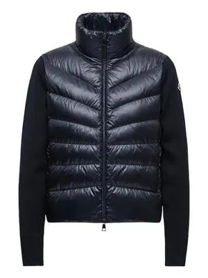 Moncler Padded Wool Cardigan - Blue