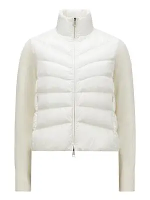 Moncler Padded Wool Cardigan White