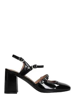 BIBI LOU Pumps In Patent Leather With Ankle Straps - Black