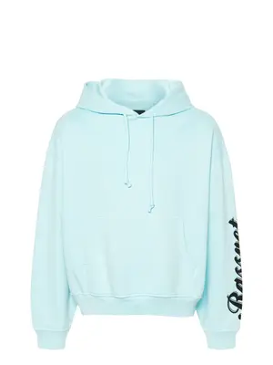 RASSVET Logo-print Cotton Hoodie - Blue