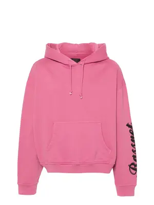 RASSVET Logo-print Cotton Hoodie - Pink