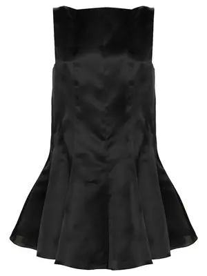 Khaite The Mags Silk Short Dress - Black