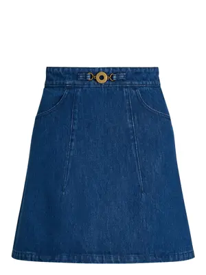 PATOU Patou Organic Denim A-Line Mini Skirt