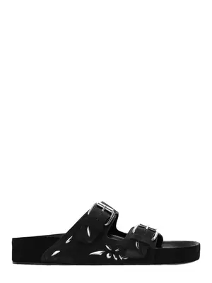 Isabel Marant Lennyo Suede Sandals - Black