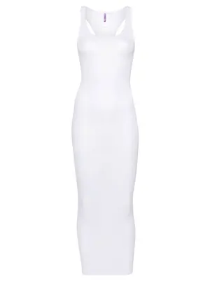 MAISON CLOSE La Femme Amazone Ribbed Midi Dress - White