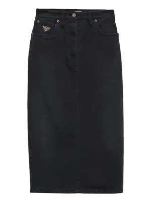 PRADA Prada Denim Midi-Skirt With Slit