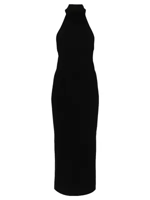 Khaite The Suzanne Ribbed Midi Dress - Black