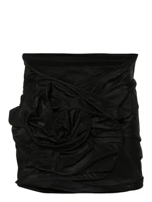 Magda Butrym 3d-rose Mini Skirt - Black