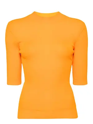ENFOLD Enföld Mock-neck Ribbed Top