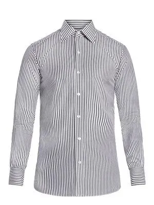 TOM FORD Stripe-print Cotton Shirt - White