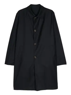 Kiton Pinstripe Single-breasted Coat - Black