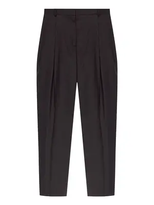 Paul Smith Tapered-leg Wool Trousers - Black
