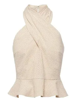 Veronica Beard Drey Halterneck Top - Multicoloured