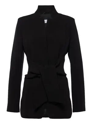 Max Mara Belted Cady Blazer - Black