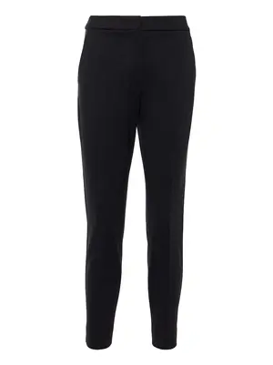 Max Mara Cropped Slim Fit Pants - Black
