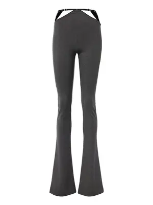 Attico Cutout Flared Pants - Black