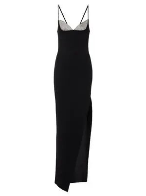 Balmain Crystal-embellished Gown - Black