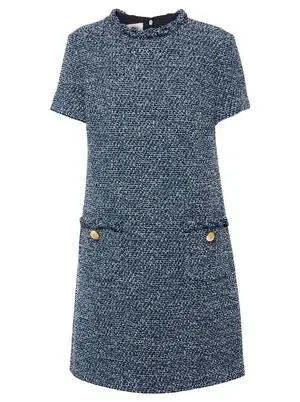 Valentino Garavani Tweed Denim Minidress - Blue