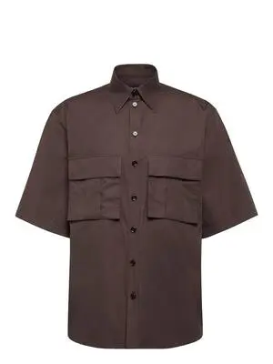 Dolce & Gabbana Cotton And Silk Poplin Shirt - Brown